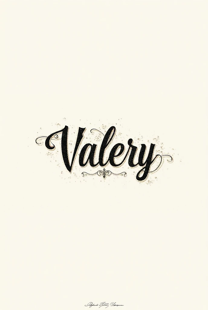 I have to make my name ( Valery ) with the traditional typographic ...
