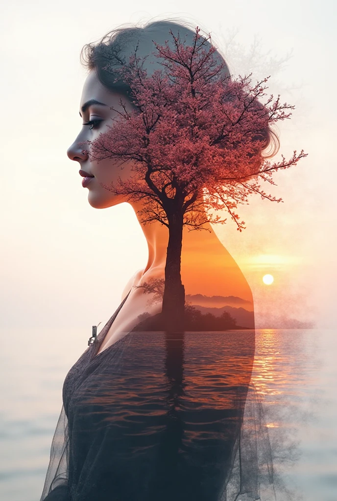 High quality, 8K Ultra HD, A beautiful double exposure that combines an ...