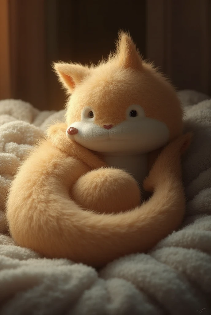 Furry anthro sand shark laying down on bed with tail between legs ...