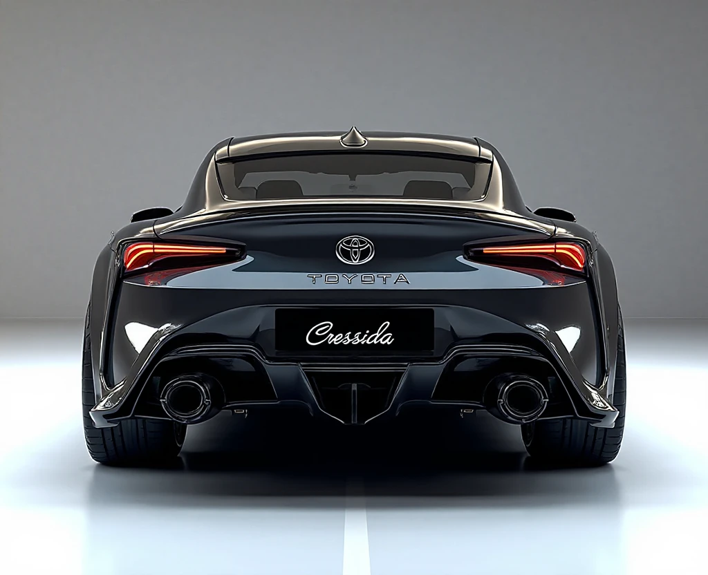 Create an ultra-detailed 3D render of a modern, close-up back straight ...