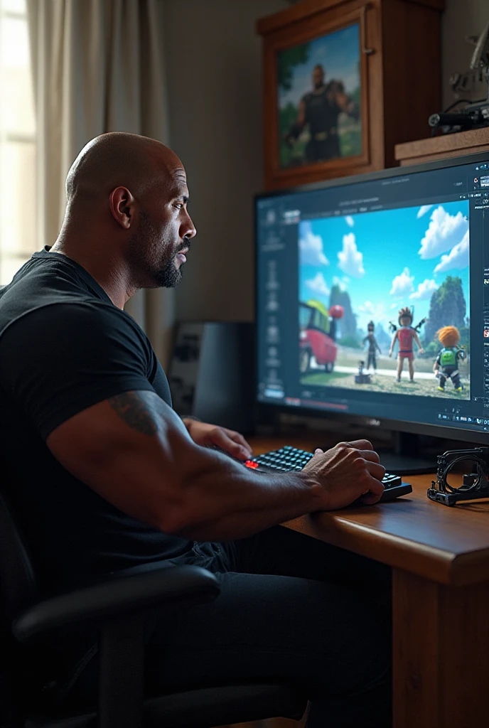 The Rock johnson playing roblox fisch im real life with oniriflax rod ...