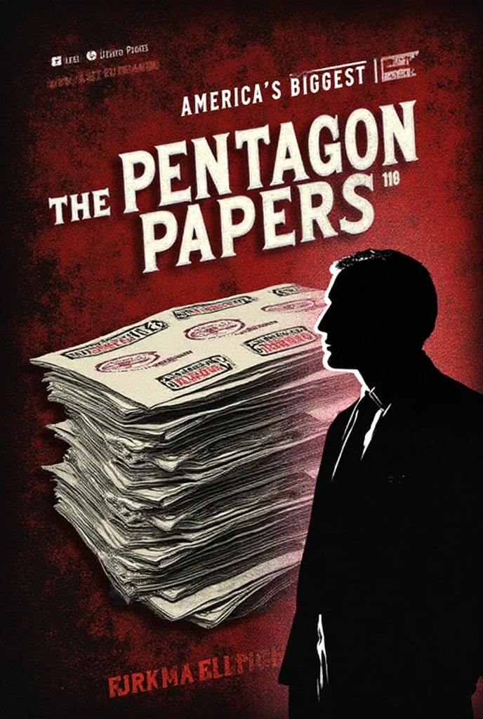 Background: Dark, classified document texture Left Side: Stack of ...