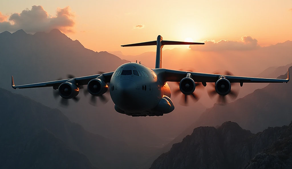 > Ultra-realistic photo of an Airbus A400M Atlas military transport ...