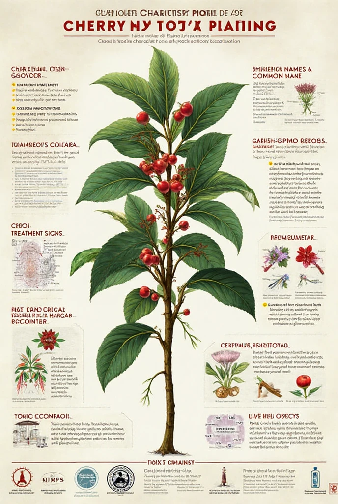 Poster about cherry plant poisoning including its picture,scientific ...