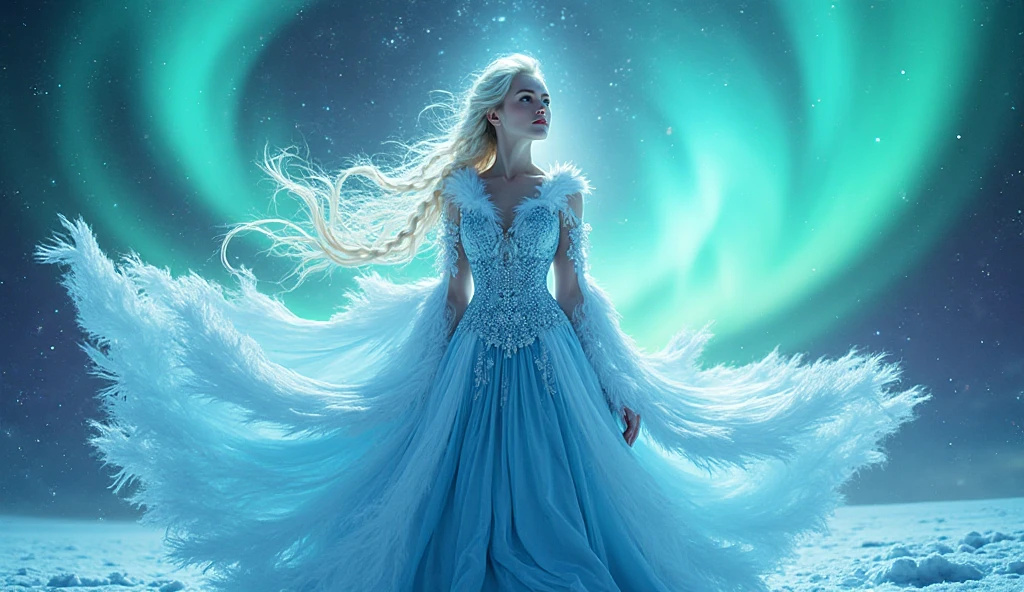 36.Ultra-realistic Norwegian-inspired ethereal woman with platinum ...