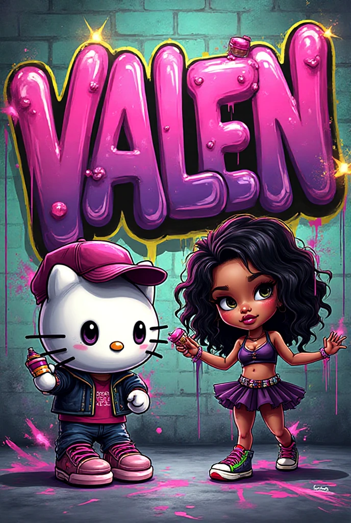 Digital illustration in urban graffiti art style, colorful, energetic ...