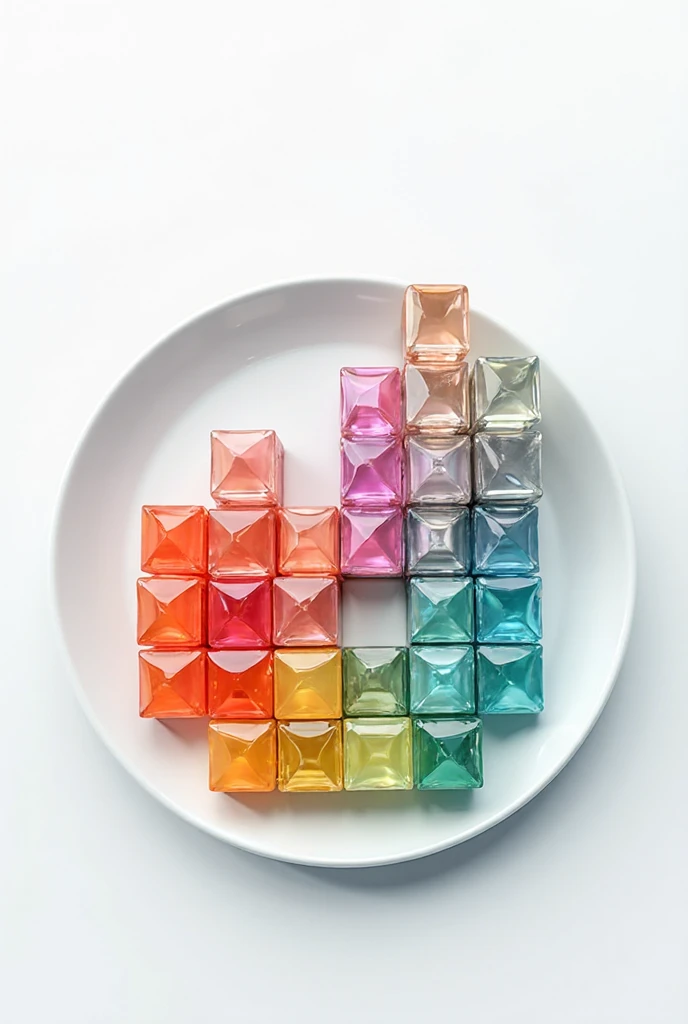 Make an image of a Tetris game and the pieces are different colored ...