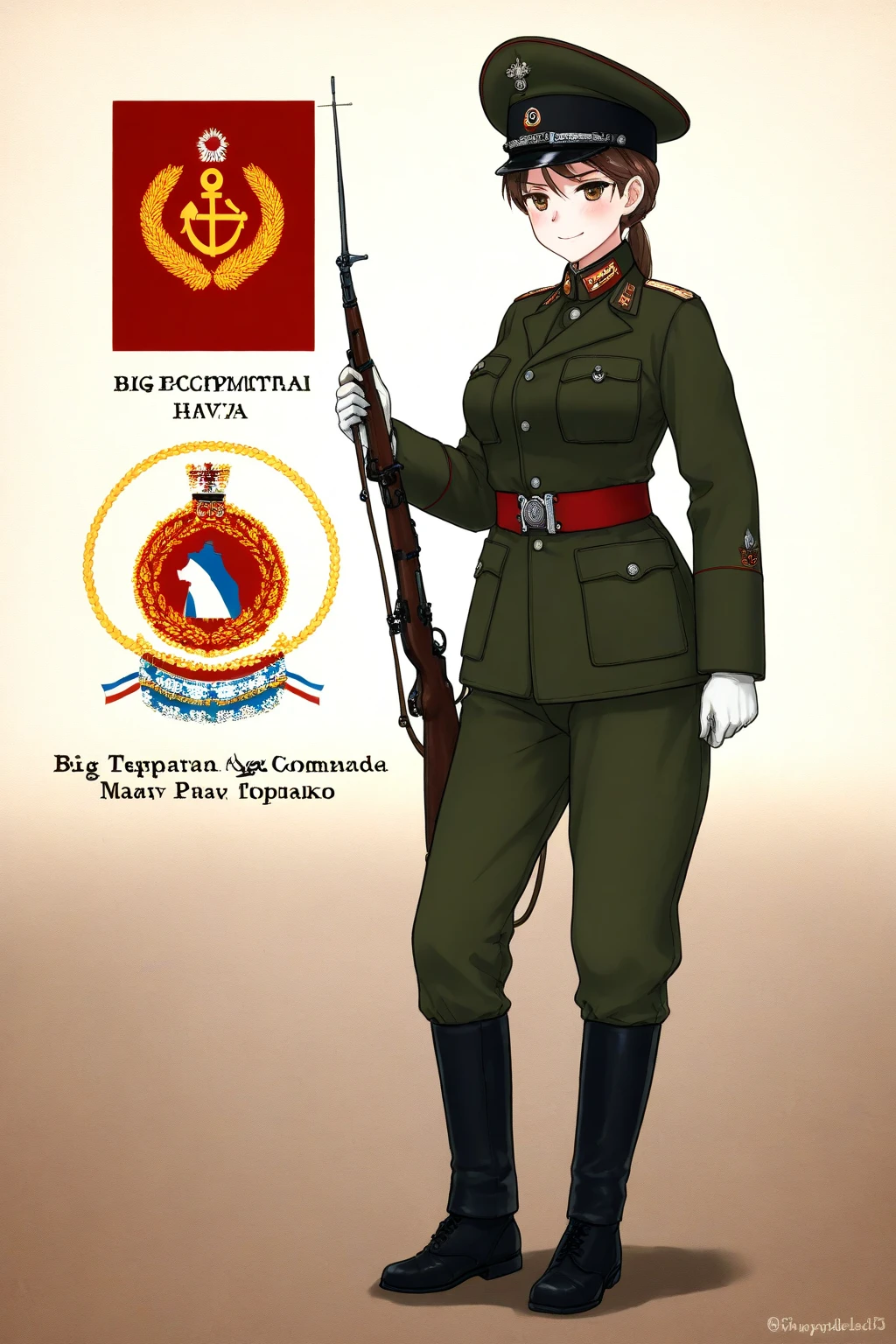 Russian Imperial Female Army, Russian Imperial Female Commander - SeaArt AI