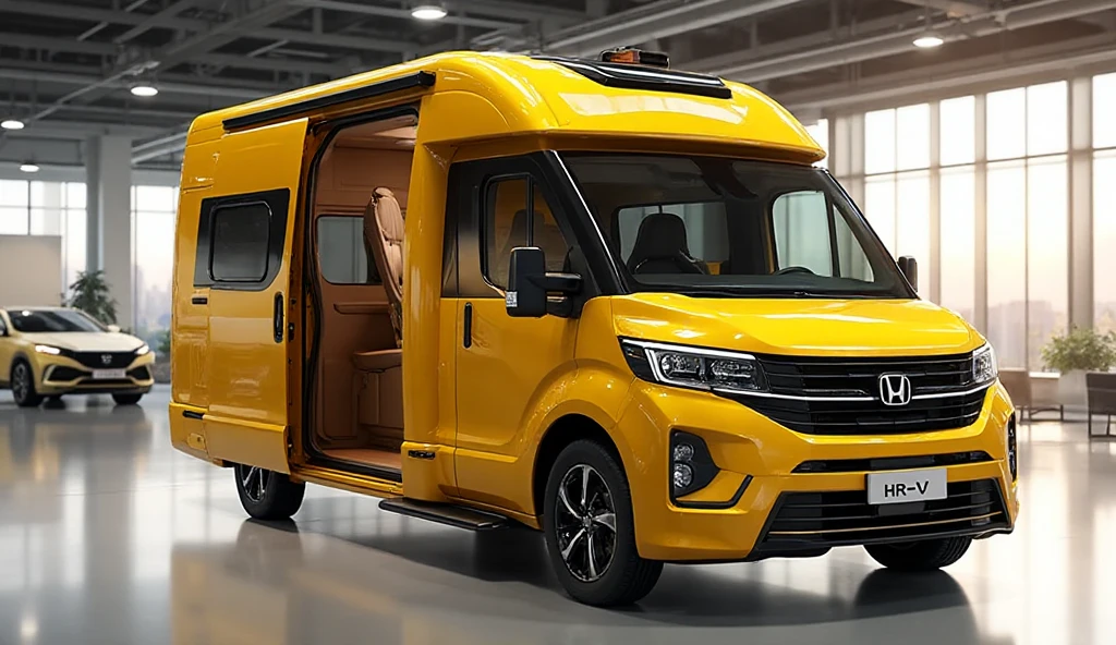 2026 Honda Motorhome yellow color, side door open showing interior ...