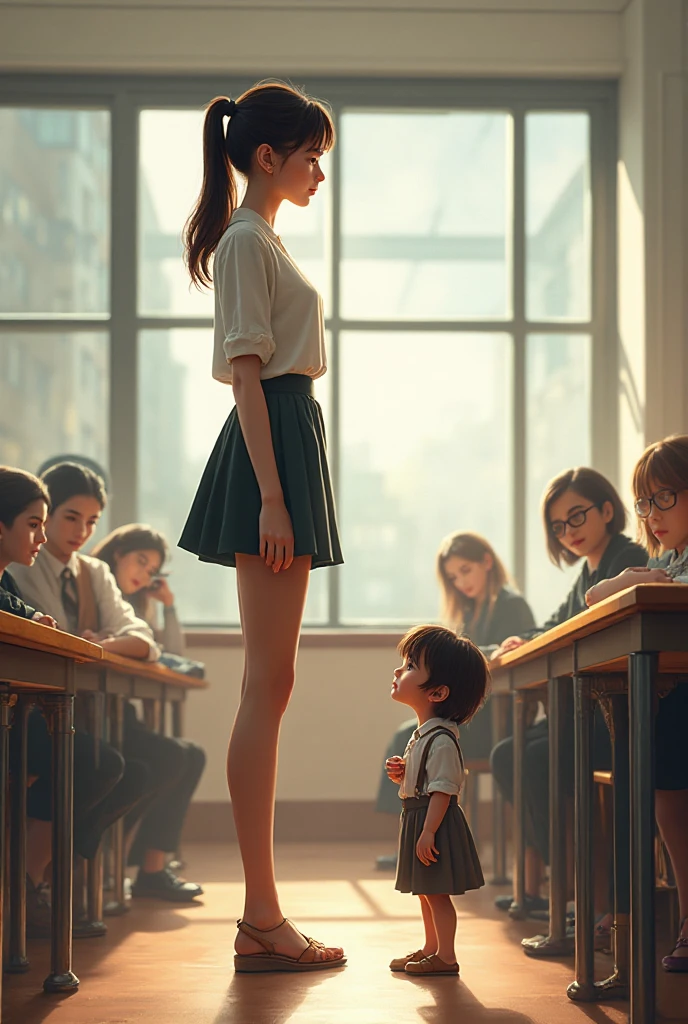 Tall girl student short teacher - SeaArt AI