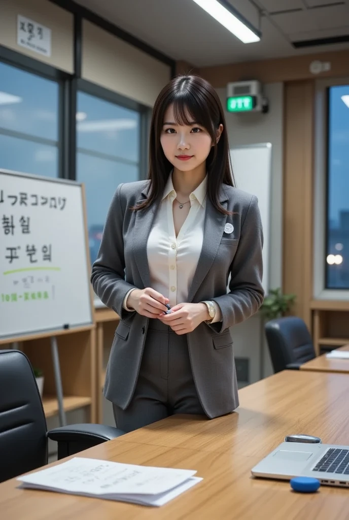 A cinematic high-resolution photograph of a 30-year-old Japanese woman ...