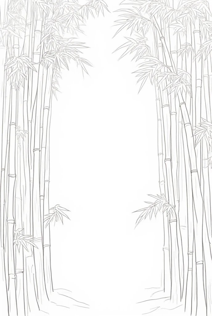 Black and white line art, fine details, traditional Japanese zen style ...