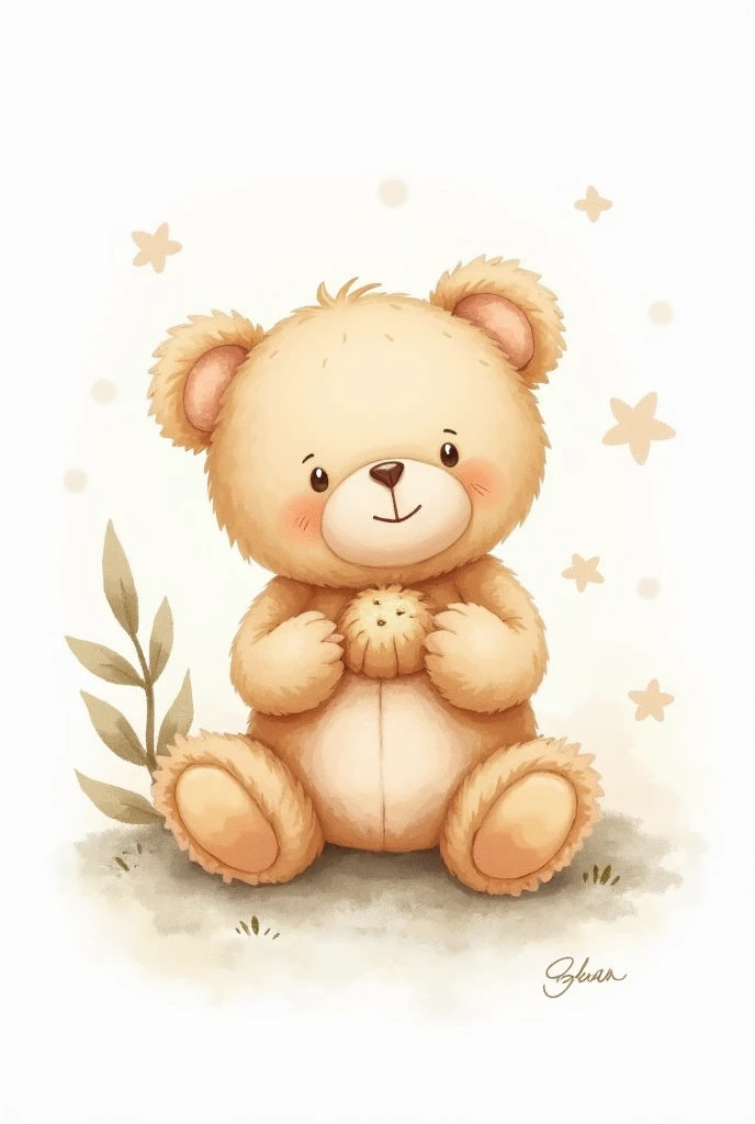 Make me a watercolor teddy bear of this type in png - SeaArt AI