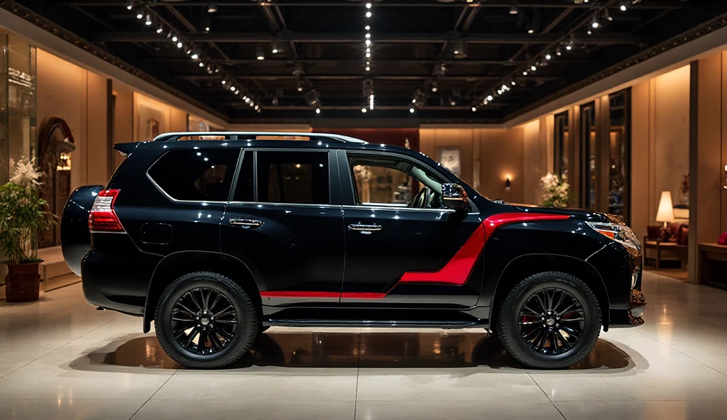 Give me prompt 2026( Toyota Land Cruiser Prado )car standing in luxury ...