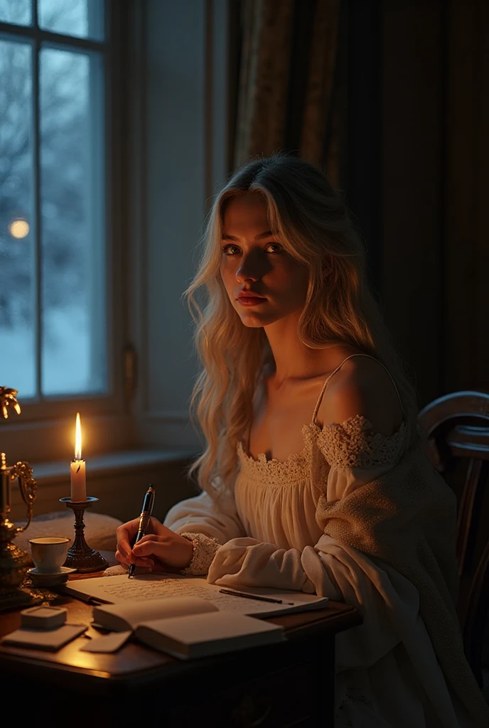 Ultra-realistic cinematic night portrait of Marron, an 18-year - SeaArt AI