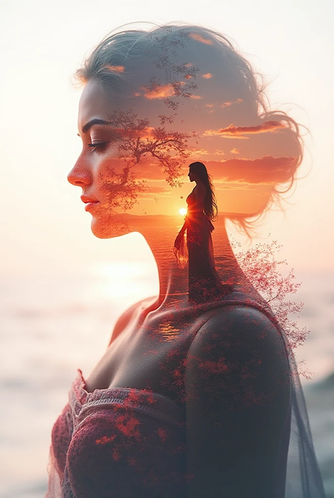 High quality, 8K Ultra HD, A beautiful double exposure that combines an ...