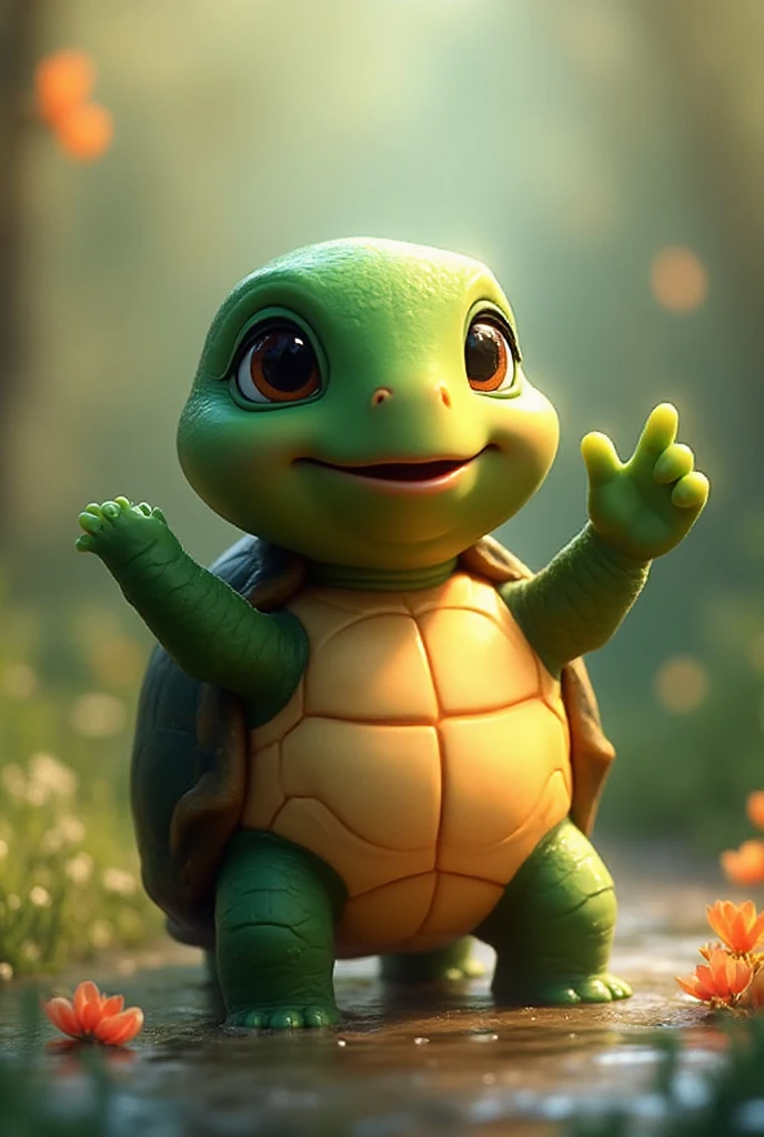 The turtle that waves hello - SeaArt AI