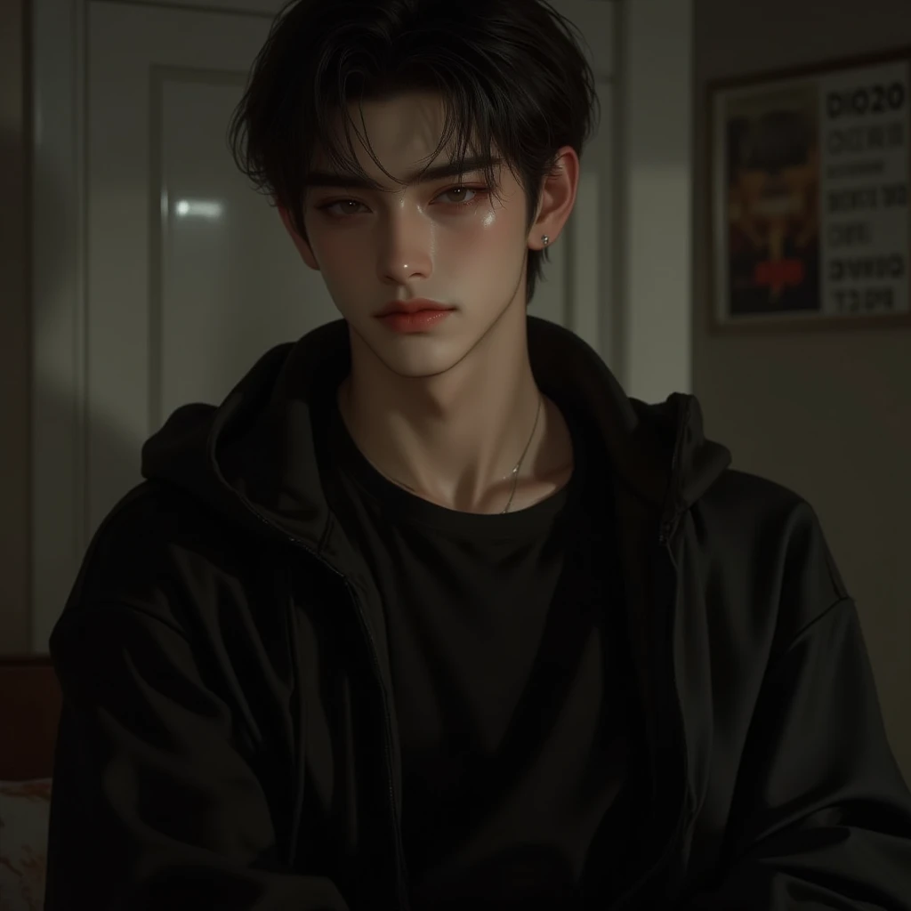 Semi-realistic portrait of a 21-year-old Thai male engineering student ...