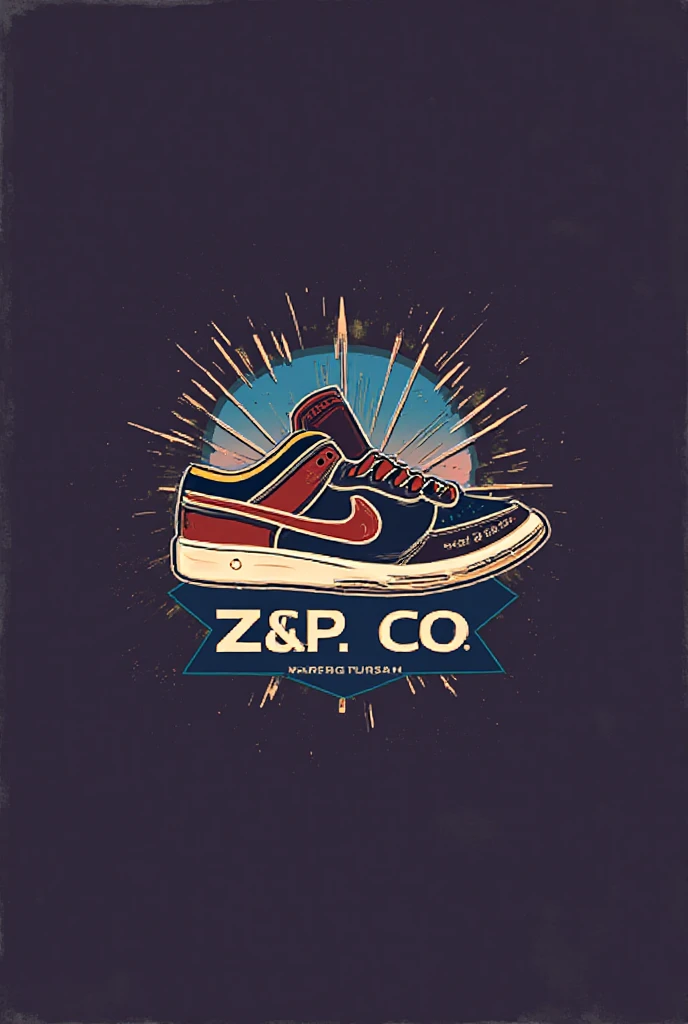 makes a Jordan SB Dunk 1 style shoe logo. Z&P Co. 2.purple and blue and ...