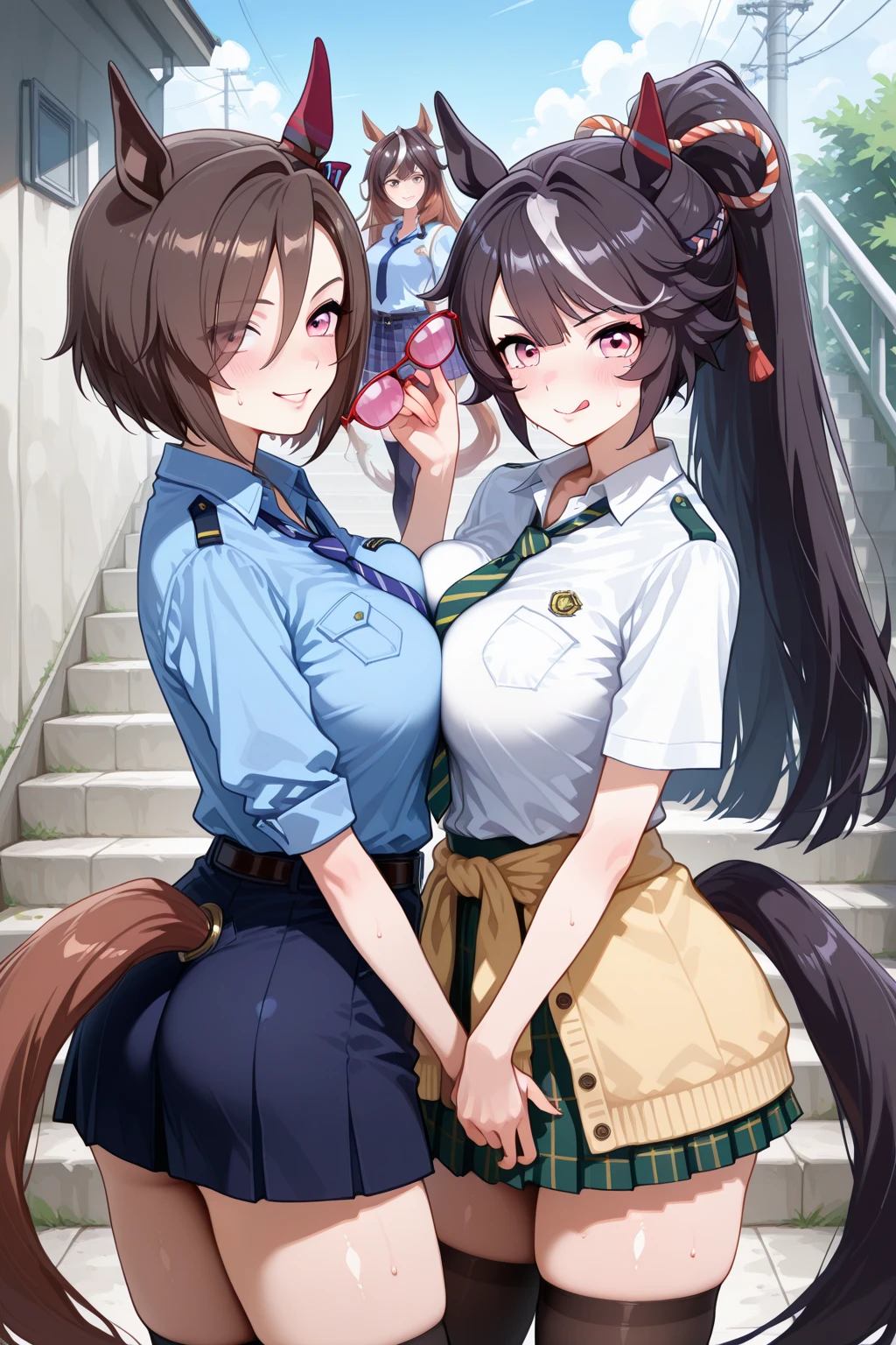 Believe \(umamusume\),Standing_Breast_Press_Handjob,naegi_happy artist style - SeaArt AI