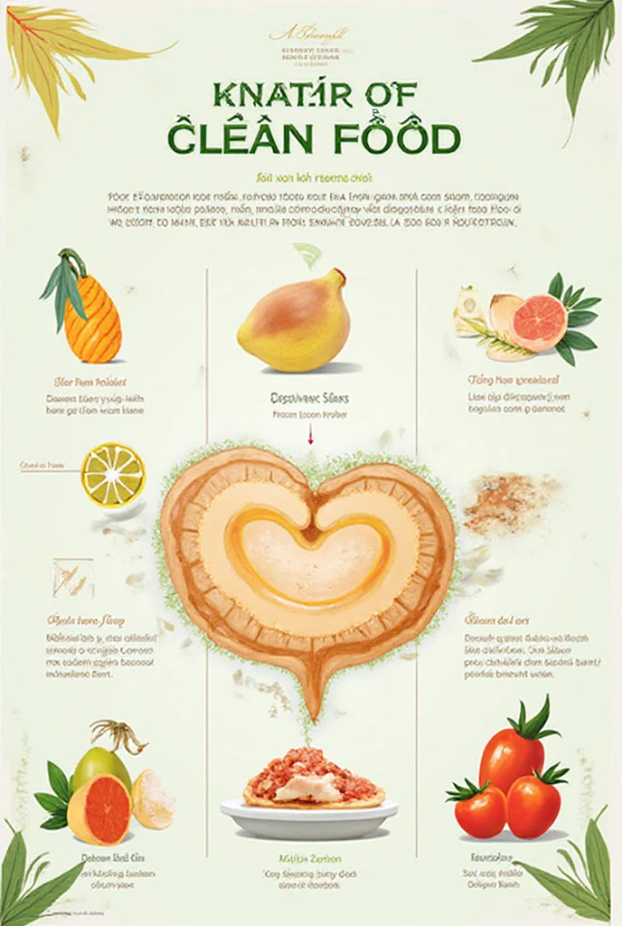 Design 1 poster presenting the benefits of clean food, safe for the ...