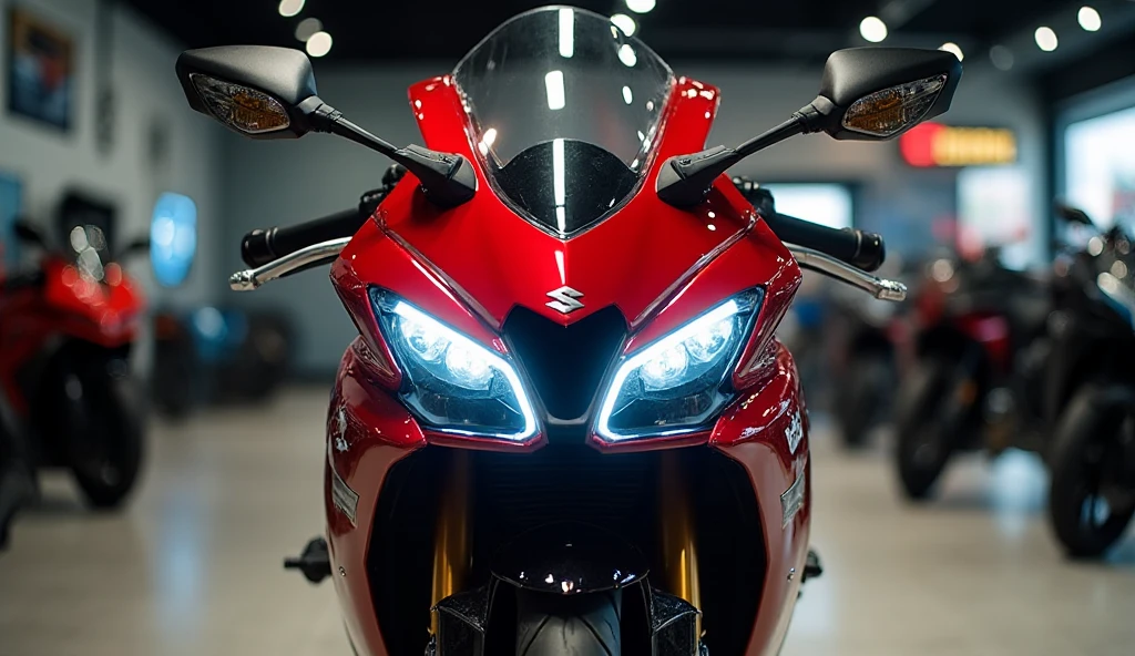 2026 Suzuki GSX-R1000R Candy Daring Red, front view in a premium ...
