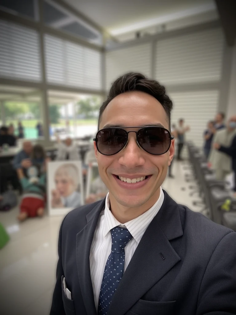 I would like to create a lawyer The photo with vivid colors, with a ...