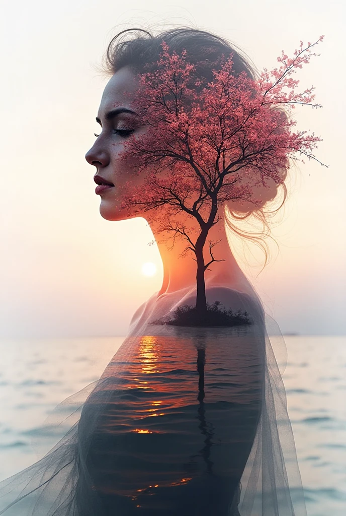 High quality, 8K Ultra HD, A beautiful double exposure that combines an ...