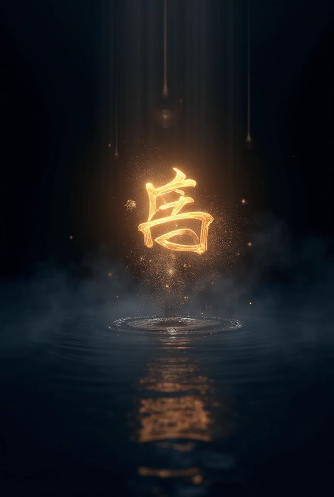 Mystical logo: A drop of ink falls into water, radiating outward to ...