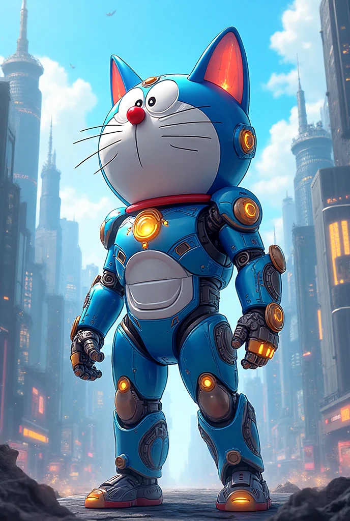 Doraemon and Iron Man - SeaArt AI