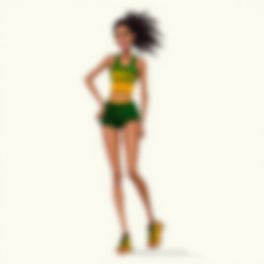 A female athlete who looks skinny but strong, with body type more ...