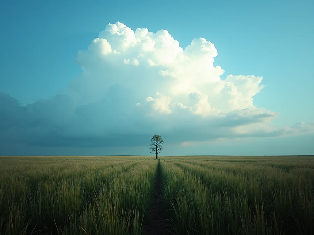 A vast field of tall, swaying grass stretching to the horizon - SeaArt AI