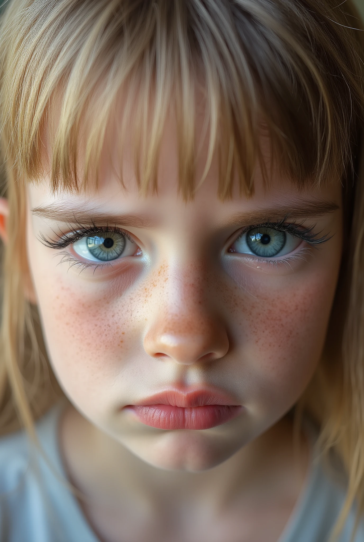 Multiple deep longitudinal wrinkles between eyebrows when clenching ...