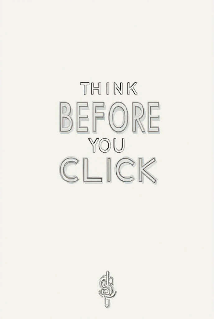 Simple design of poster slogan of think before you click - SeaArt AI