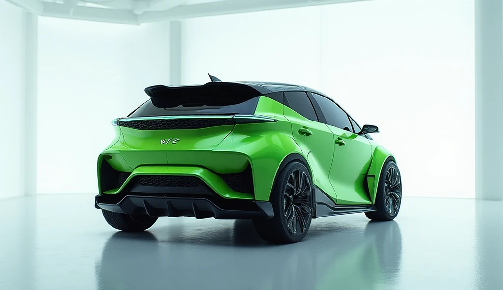 2026 Toyota vitz back view colour green on showroom - SeaArt AI