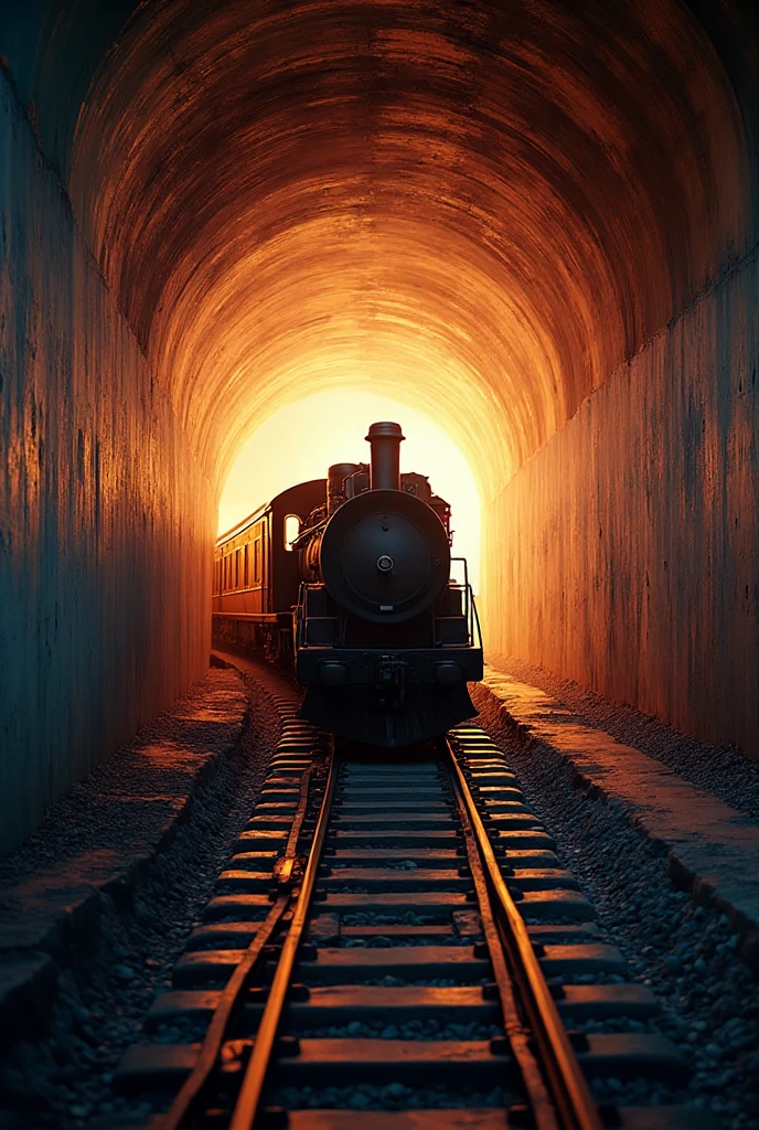 A mural of a train emerging from a wall/tunnel on a 3D optical illusion ...