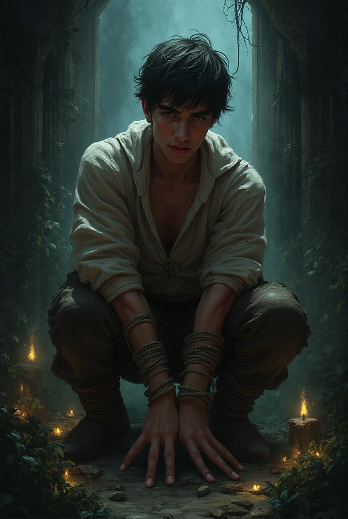 Teen Boy, Fantasy, Prince, kidnapped, tied up - SeaArt AI