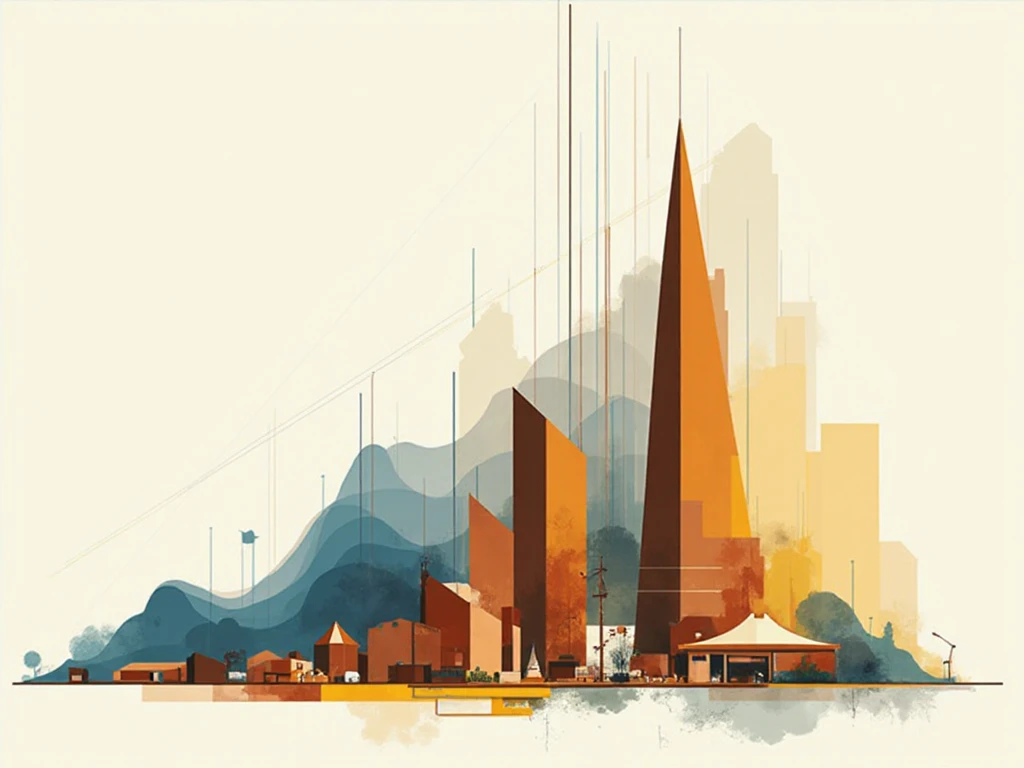 Digital art composition, strong geometric modernism style, abstract ...