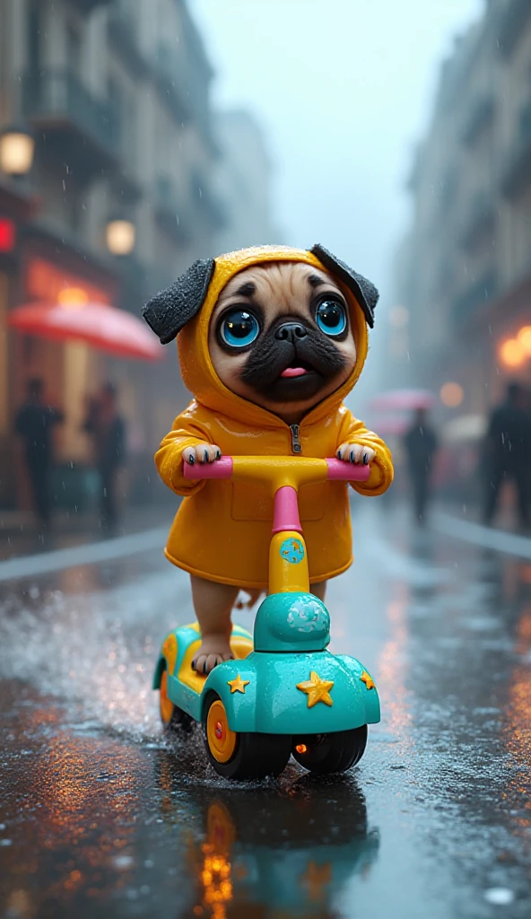 Pug Description (included exactly as required): Same ultra-cute 3D Pixar - SeaArt AI