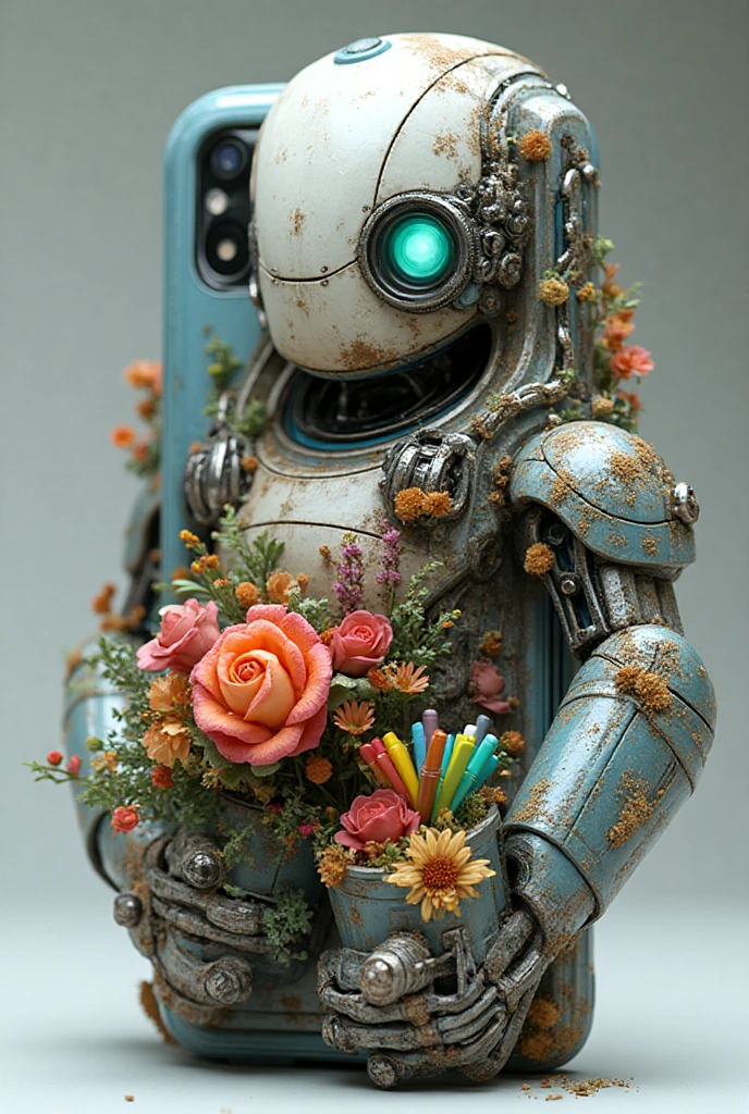 Create an image of a cell phone case and that the upper part has a ...