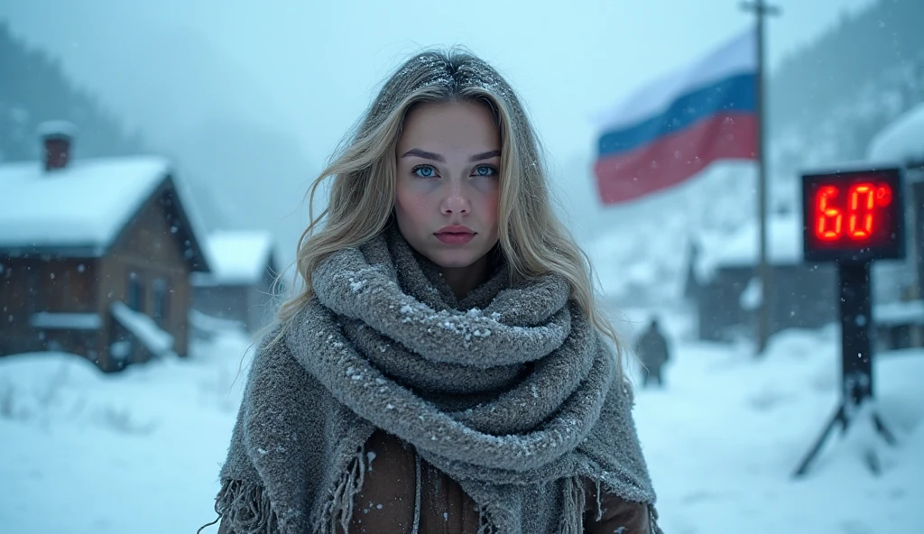 A dramatic cinematic winter scene in Russia, ultra realistic - SeaArt AI