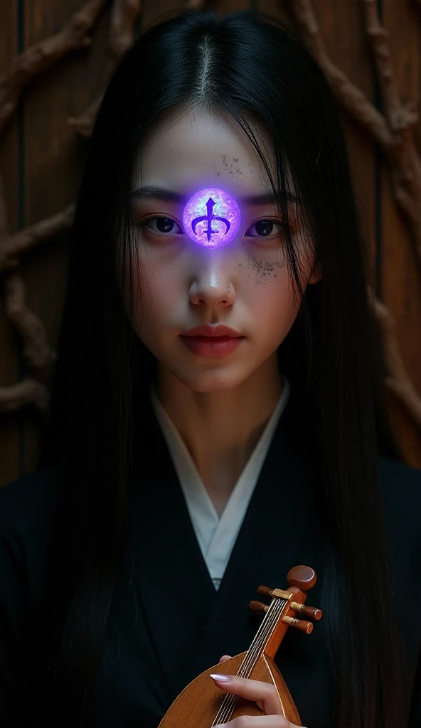 Create an ultra-realistic live-action portrait of a human woman with ...