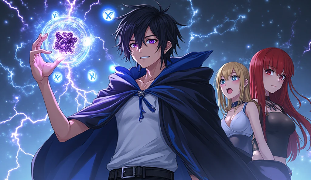 Anime character design and the visual effect of powerful magic - SeaArt AI