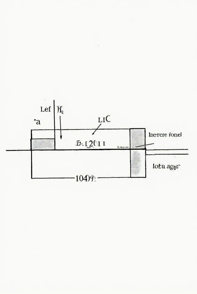 Simple technical drawing: two perpendicular channels, left channel ...