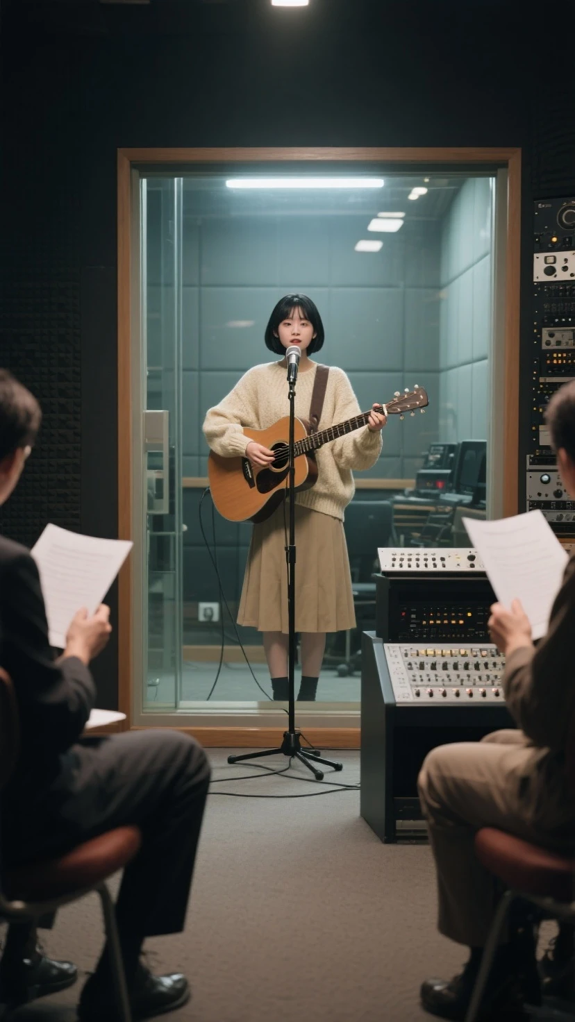 Jiyeon_oc:1.2, A realistic scene inside a K-pop entertainment company ...