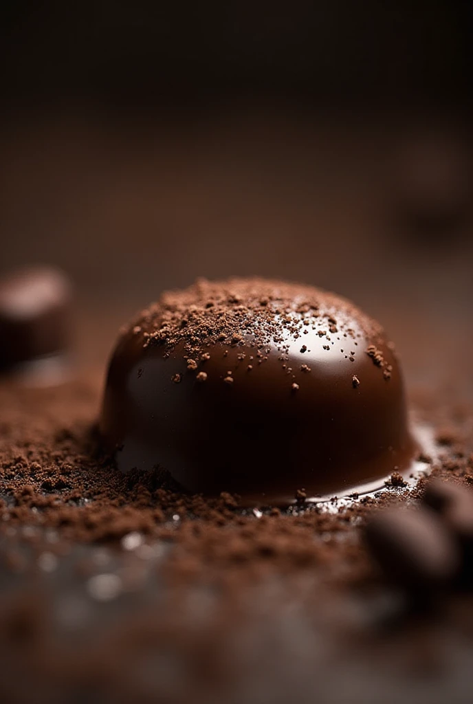 Cinematic chocolate scene, bolo de chocolate, fundo escuro, foto de ...