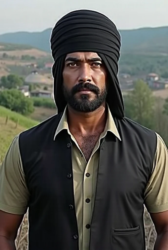 Senhor, por favor, coloque um turbante punjabi Turli Wali, cor preta ...
