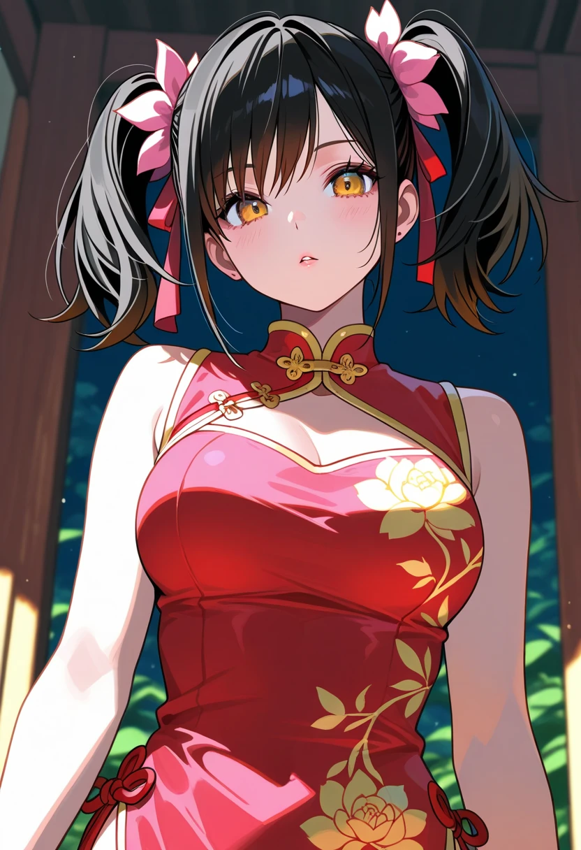 Lin Xiaoyu、Tekken Series、Chinese clothes、Naturally hanging twin tails ...