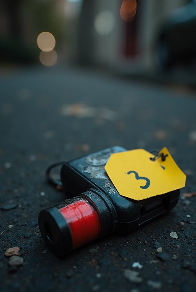 We are criminology students filming a crime scene. One of our evidences ...