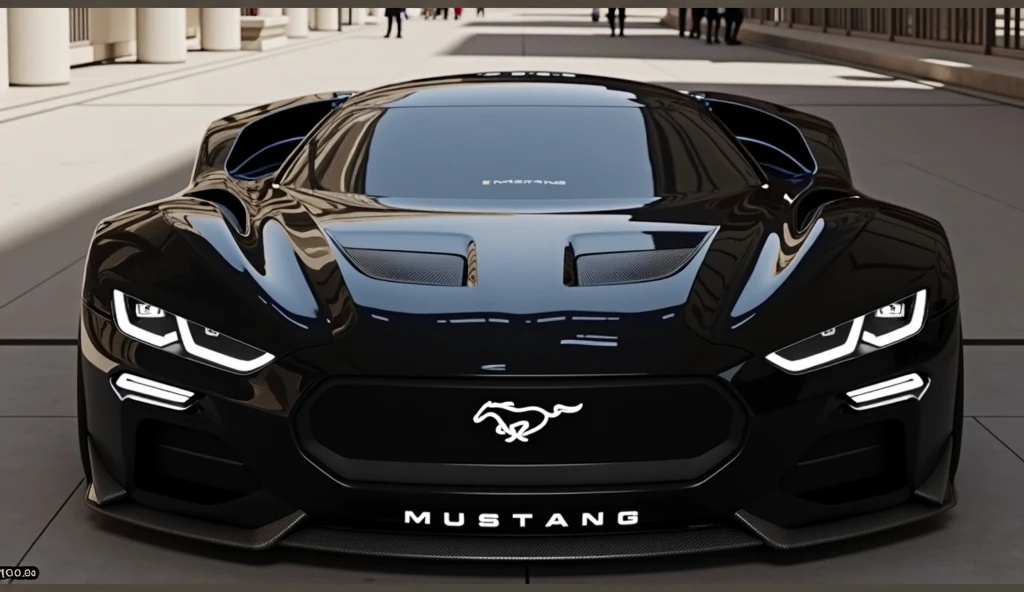 An ultra-realistic image of Aggressive front bumper view with ...